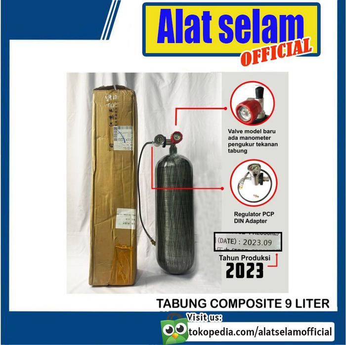 Jual Scuba Tank Tabung Composite 9 Liter PCP Breathing Apparatus SCBA ...
