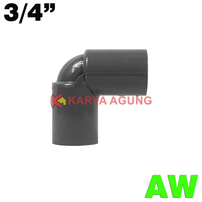 Jual Sambungan Pipa Fitting PVC Knee Knie AW 3/4" / Elbow Siku AW 3/4 ...