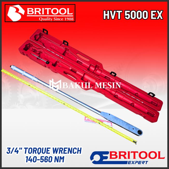 Jual BRITOOL HVT 5000 Kunci momen kunci torsi torque wrench 140- 560 Nm ...