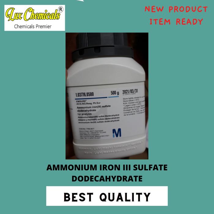 Jual ( MERCK ) Ammonium Iron III Sulfate Dodecahydrate / Amonium Besi ...