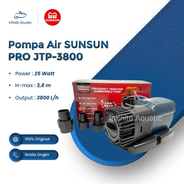 Jual Pompa Air SUNSUN PRO JTP-3800/JTP 3800 Pompa/Pumpa Celup Kolam ...