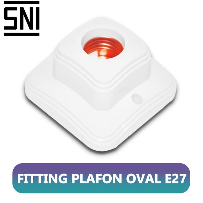 Jual Fitting Lampu Plafon Bulat OVAL VISICOM Fiting Pitting Piting ...