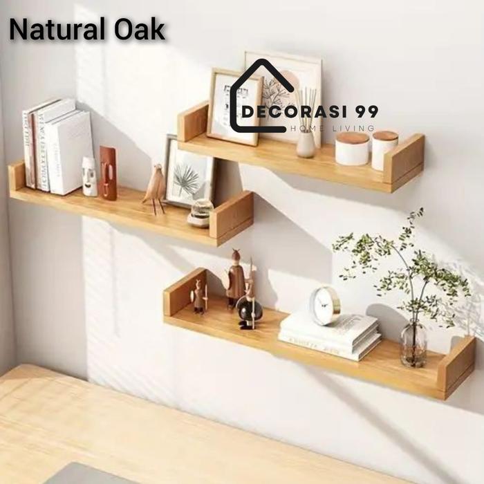 Jual Rak Ambalan Dinding model U, Harga 1 set isi 3 pcs, Lebar 15 cm ...