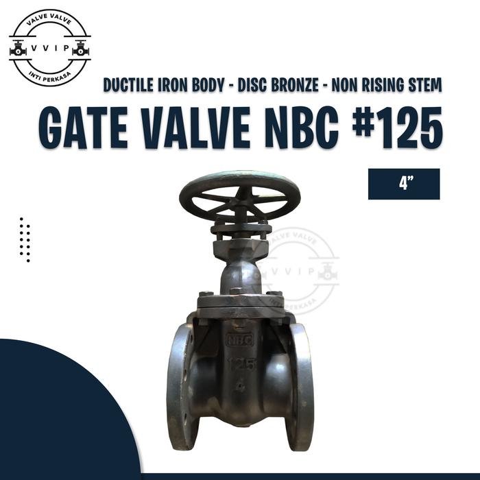 Jual GATE VALVE NBC CLASS #125 DUCTILE IRON DI DISC BRONZE - SIZE 4" INCH DN100 - Jakarta Pusat ...