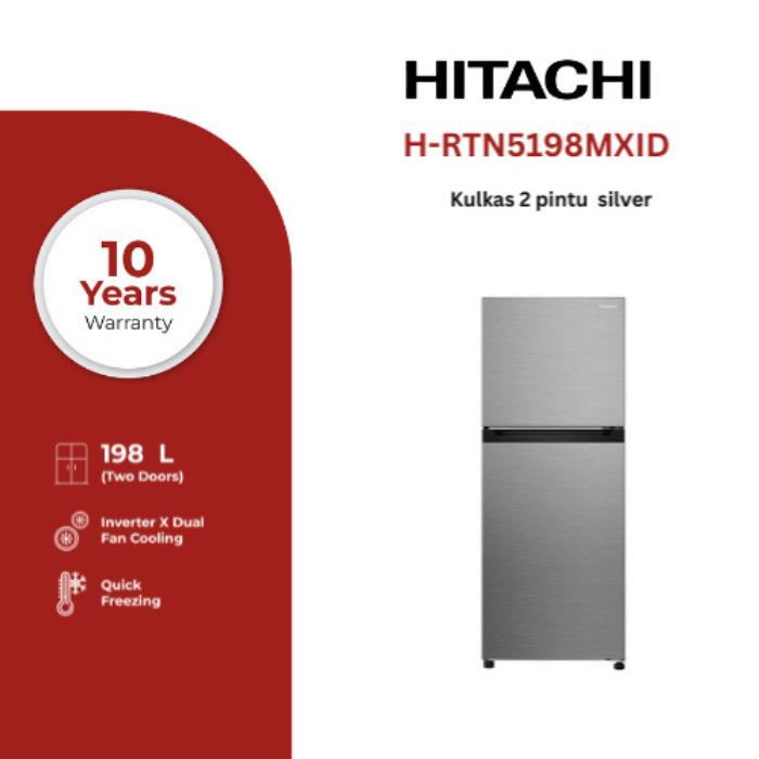 Jual HITACHI Kulkas 2 Pintu Lemari Es Inverter 181 Liter Inox ...