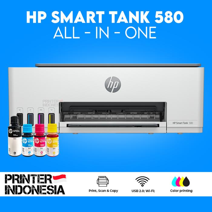 Promo HP Printer Smart Tank 580 AIO Wireless (Print - Scan - Copy ...