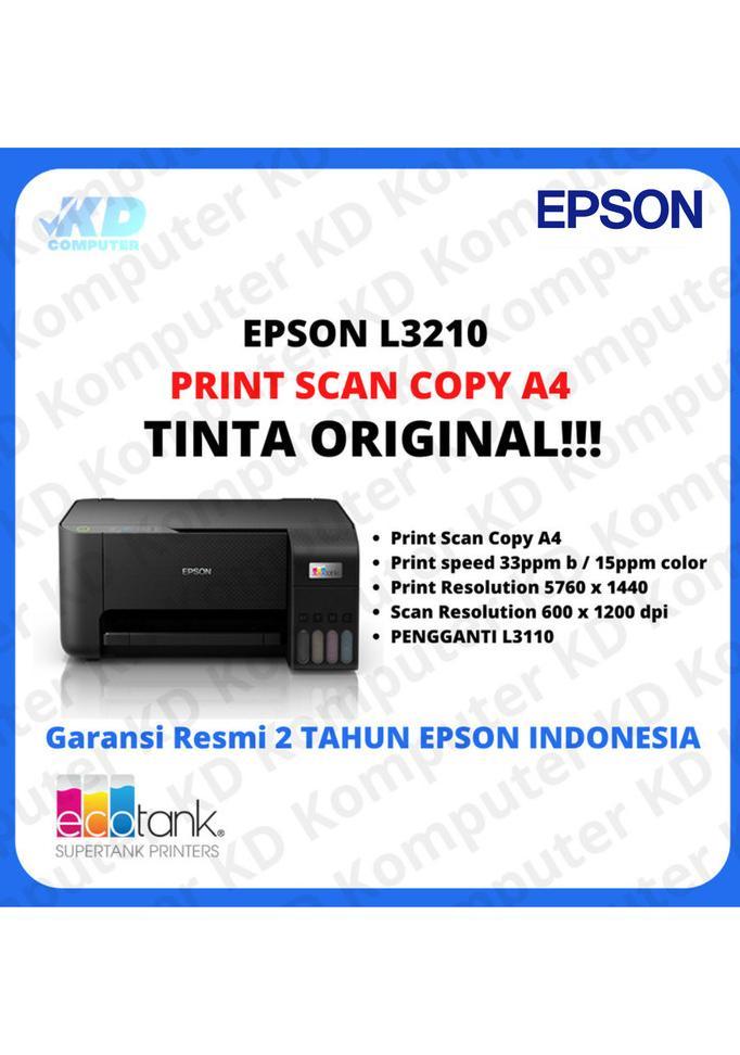 Jual PRINTER EPSON L3210 A4 PRINT SCAN COPY BERMUTU - Kota Bekasi - KINGLAND MALL | Tokopedia