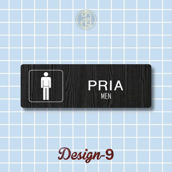 Jual Papan Rambu Tulisan Toilet Akrilik 10x30 cm - Sign Aesthetic ...