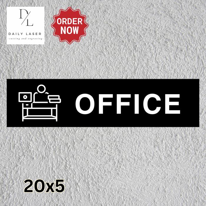 Jual SIGNAGE OFFICE / KANTOR 20 x 5 CM SIGNBOARD COSTUM TULISAN/ BISA ...