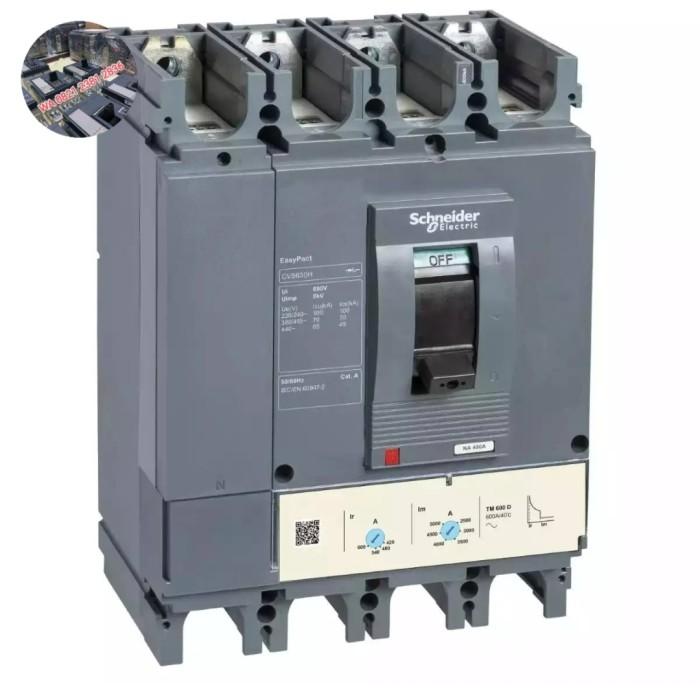 Jual MCCB SCHNEIDER EASYPACT CVS400N 4P 400A 50KA ETS 2.3 LV540511 ...