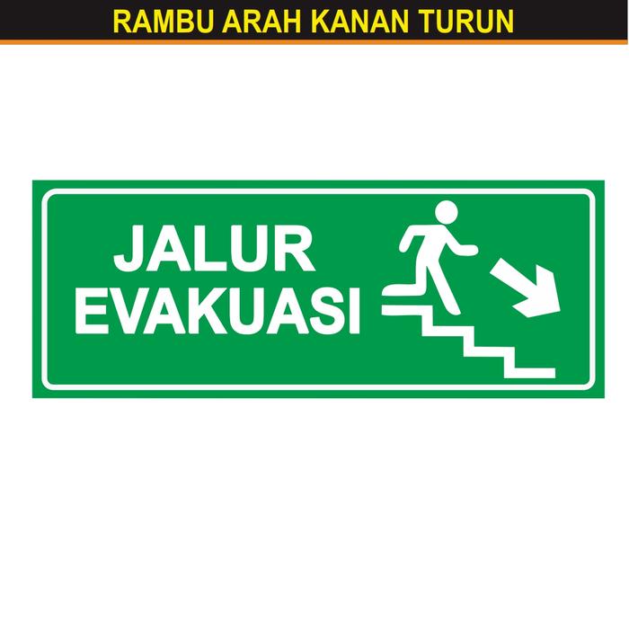 Jual Stiker Vinyl Jalur Evakuasi Darurat/ Stiker Jalur Arah Evakuasi ...