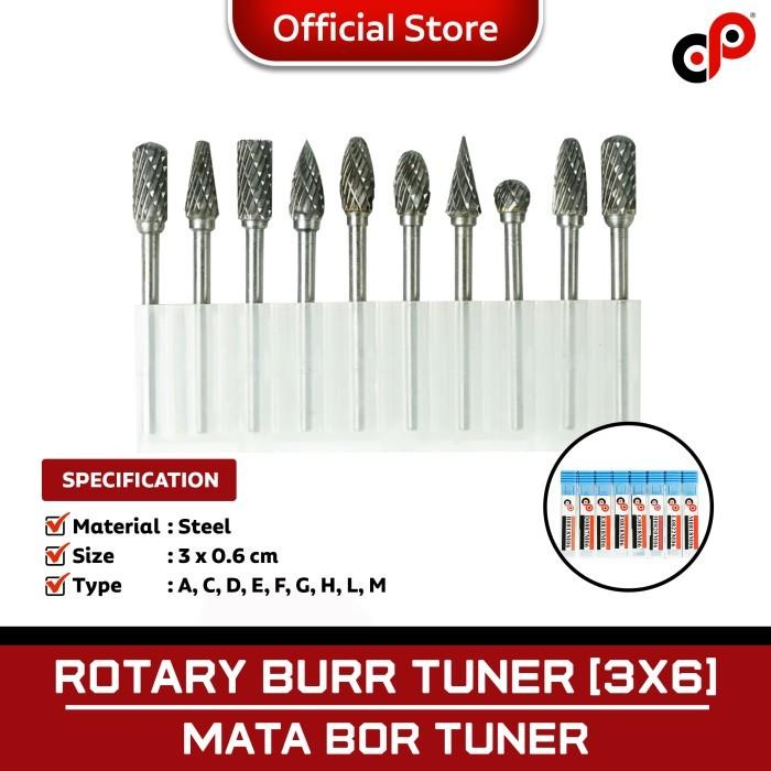 Jual Mata Bor Tuner 3x6 mm | Rotary set 10 Pcs - Jakarta Pusat - CP ...