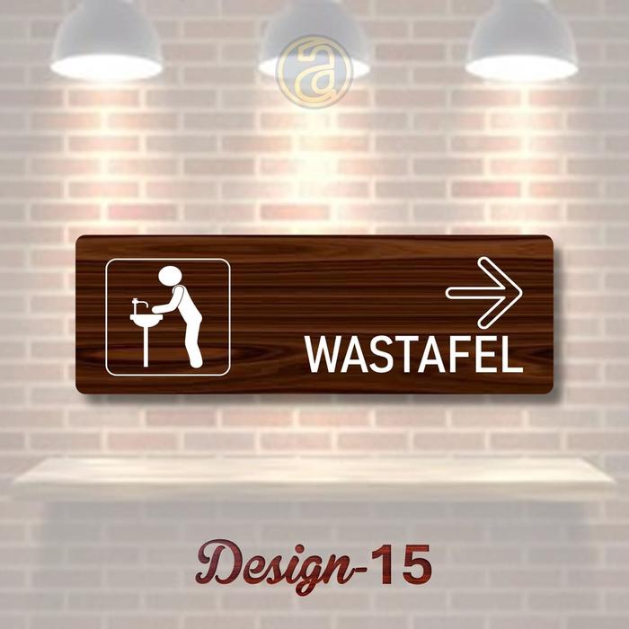 Promo Restroom Akrilik Sign Board 10x30cm Papan Tanda Petunjuk Arah ...