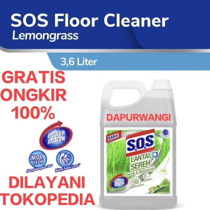 Jual SOS Floor Cleaner Jerigen Sereh [3, 6 Liter] - Jakarta Timur ...