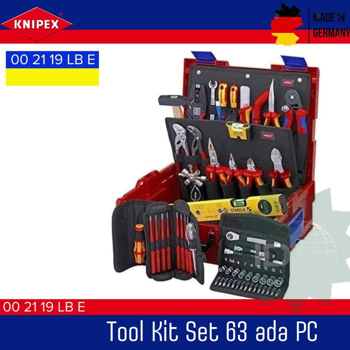 Jual Toolkit Set L-Boxx Electric Tool Box 63 Pcs 00 21 19 LB E Knipex - Jakarta Barat - JAYA ...