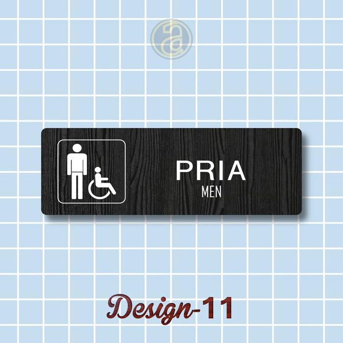 Jual Papan Rambu Tulisan Toilet Akrilik 10x30 cm - Sign Aesthetic ...