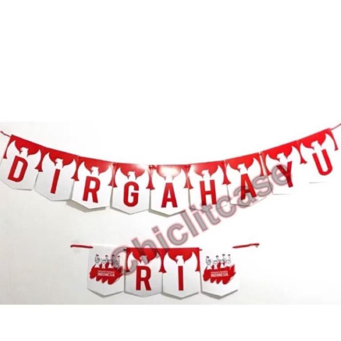 Jual Banner dirgahayu RI / 17 agustus / bunting flag HUT RI ...