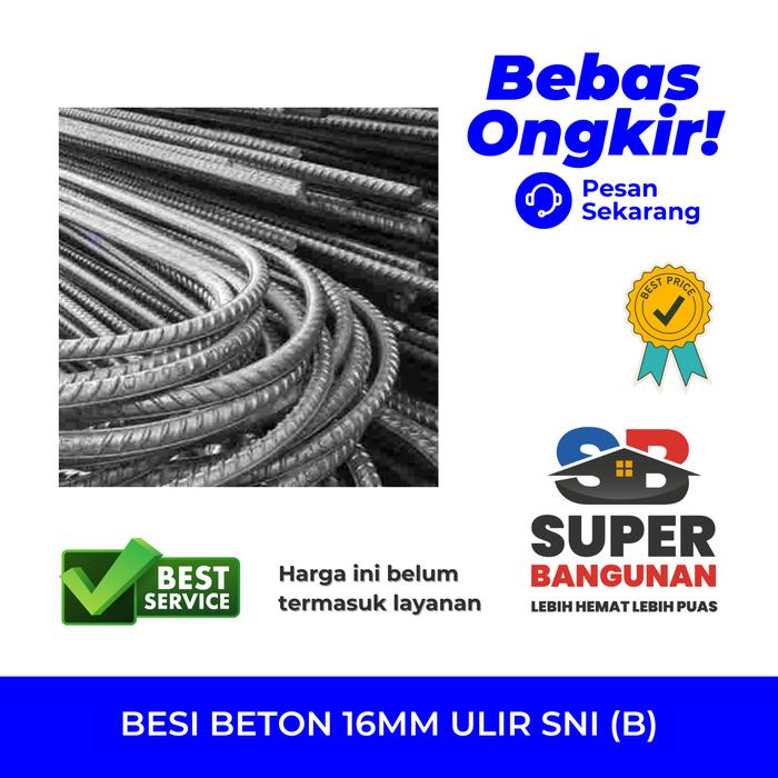 Jual BESI BETON 16MM ULIR SNI (B) MERAH (NP) NON LAYANAN - Kab. Bogor ...