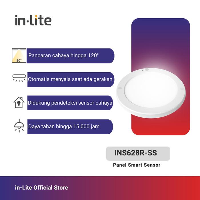 Jual Lampu LED INLITE INS628R-SS INS628S-SS 20W Panel Light Sensor ...