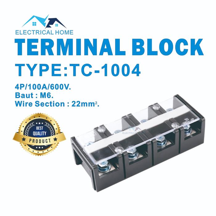 Jual TERMINAL BLOCK TC 1004 (100A 4Pole) - Kota Surabaya - Electrical ...