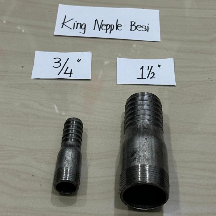 Jual king nepel 3/4 king nipple 0.75" sambungan pipa besi drat luar 3/4 ...