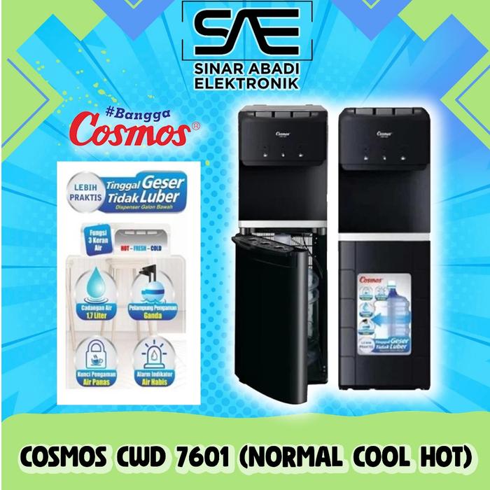 Jual DISPENSER COSMOS GALON BAWAH CWD 7601 / CWD7601 (NORMAL, COLD AND ...