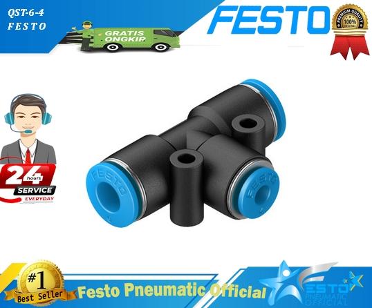 Jual FESTO PartNo: 153134 QST-6-4 Push-in T-connector - Kota Tangerang - FESTO Pneumatic ...