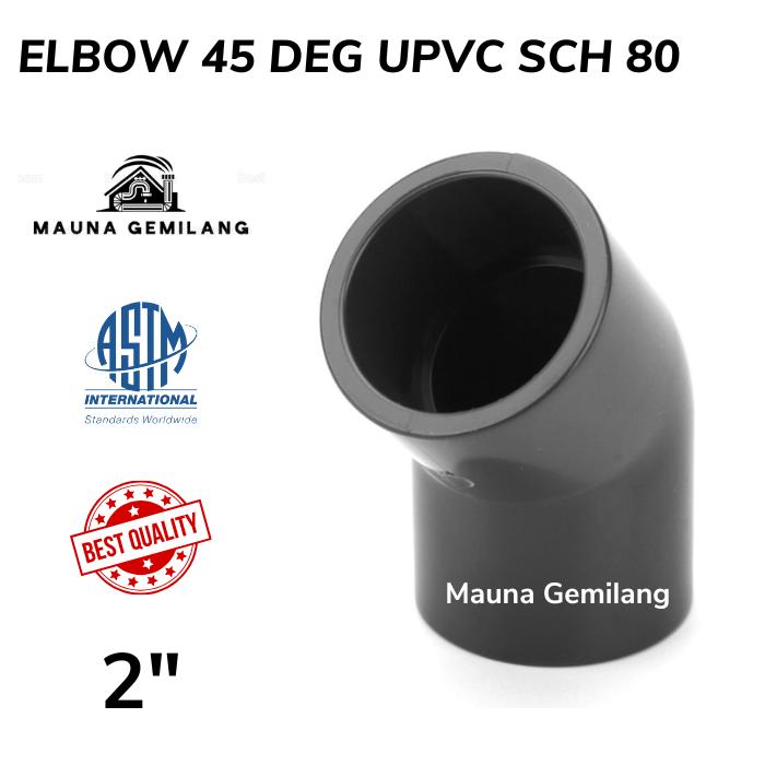 Jual Elbow 45 Deg UPVC Sch 80 Socket ANSI / ASTM Size 2 Inch - Jakarta ...