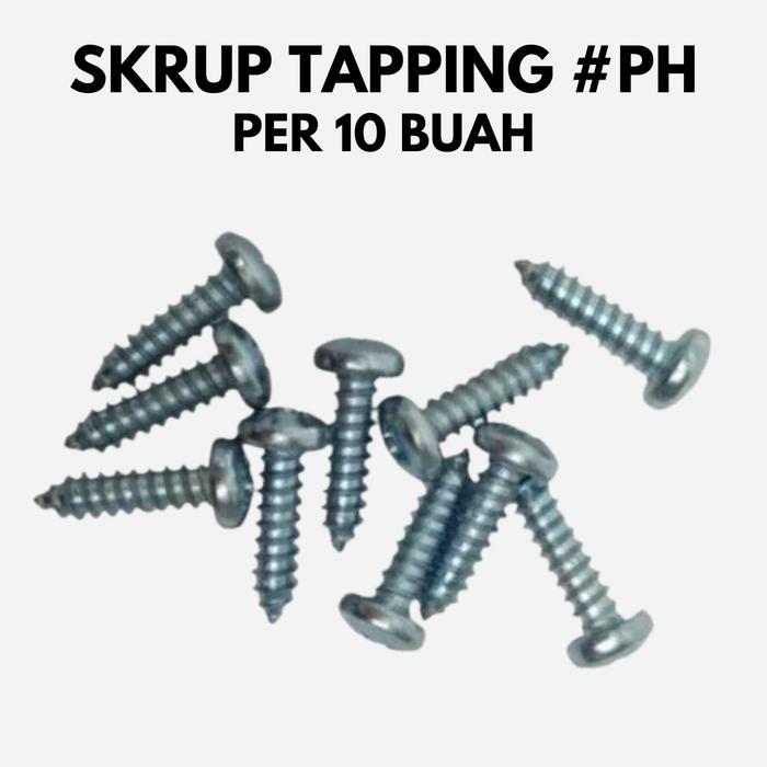 Jual Per 10 buah Skrup Taping PH M 10 x 2 inch Sekrup Tapping Kepala ...