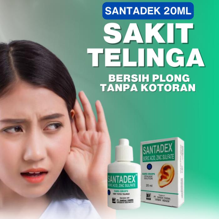 Jual Santadex Obat Tetes Telinga Pembersih Kotoran Keras Berair Dan Bau ...