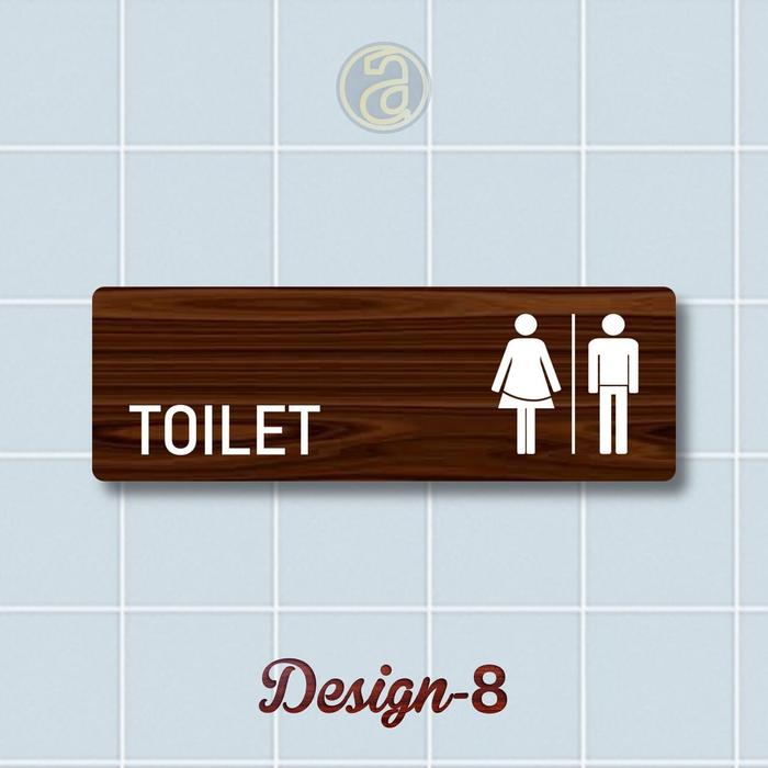 Jual TANDA TOILET Akrilik 10x30cm - Papan Rambu Petunjuk Arah Ruangan ...