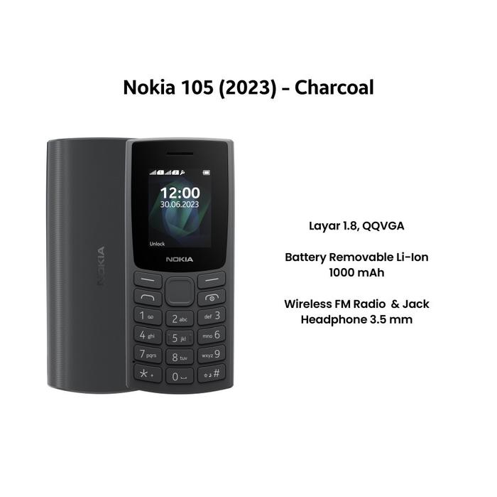 Jual Nokia 105 LEDA 2023 Garansi Resmi - Charcoal - Jakarta Pusat ...