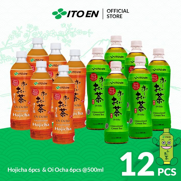 Promo ITO EN Paket Hojicha Roasted Green Tea 6 pcs & Oi Ocha Tea 6 pcs ...