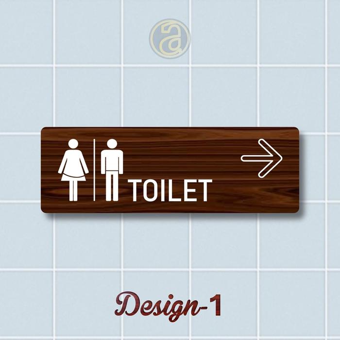 Jual TANDA TOILET Akrilik 10x30cm - Papan Rambu Petunjuk Arah Ruangan ...