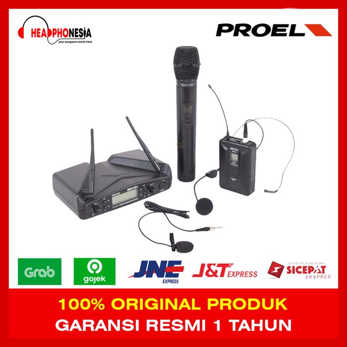 Jual PROEL EIKON WM700DKIT - 2 CHANNEL WIRELESS MICROPHONE UHF SYSTEM - Jakarta Barat ...