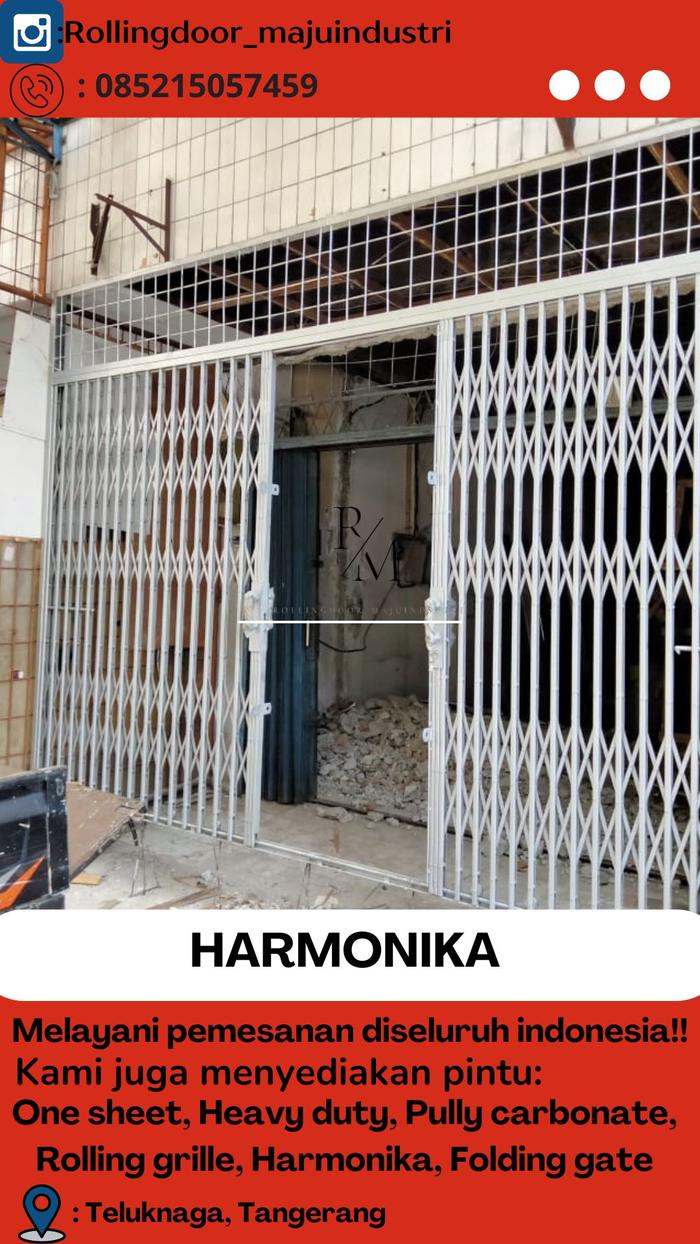 Jual Pintu harmonika standar, dengan plat besi rakitan cocok untuk toko ...