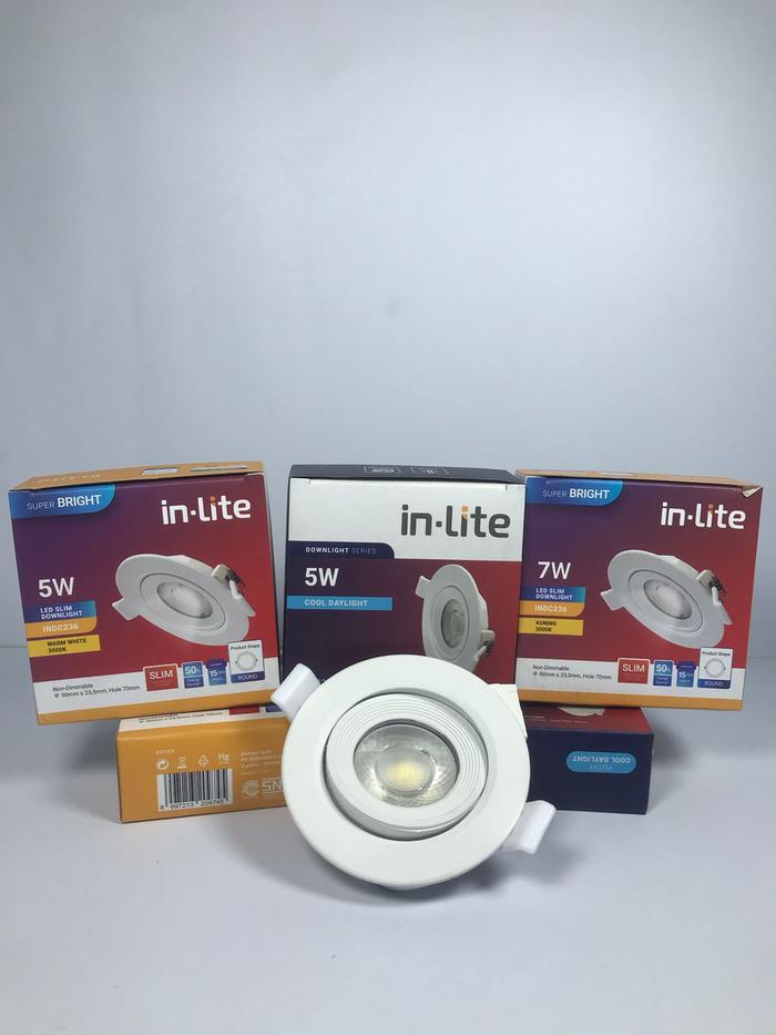 Jual Inlite lampu spotlight slim led 5 watt 7w indc236 lampu led downlight 5w 7 watt - Jakarta ...