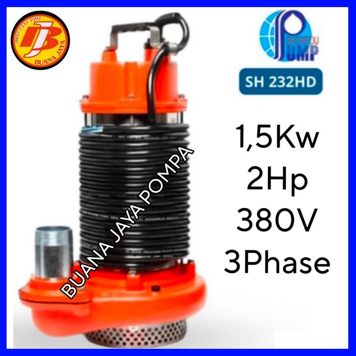 Jual POMPA CELUP AIR KOTOR SHOWFOU SH 232 HD 2hp 3phase 2 inch ...