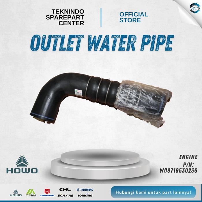 Jual Outlet water pipe | P/N WG9719530236 | Type Model: Sinotruck HOWO ...