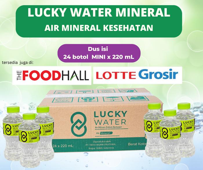 Jual Air Mineral merk LUCKY WATER botol mini 220 mL PROMO - Jakarta ...