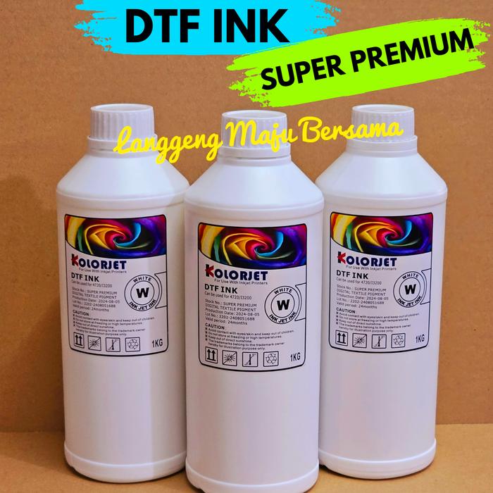 Jual Tinta DTF Colorjet Premium Quality Digital Textile Pigment 1KG White - Putih Premium - Kota ...
