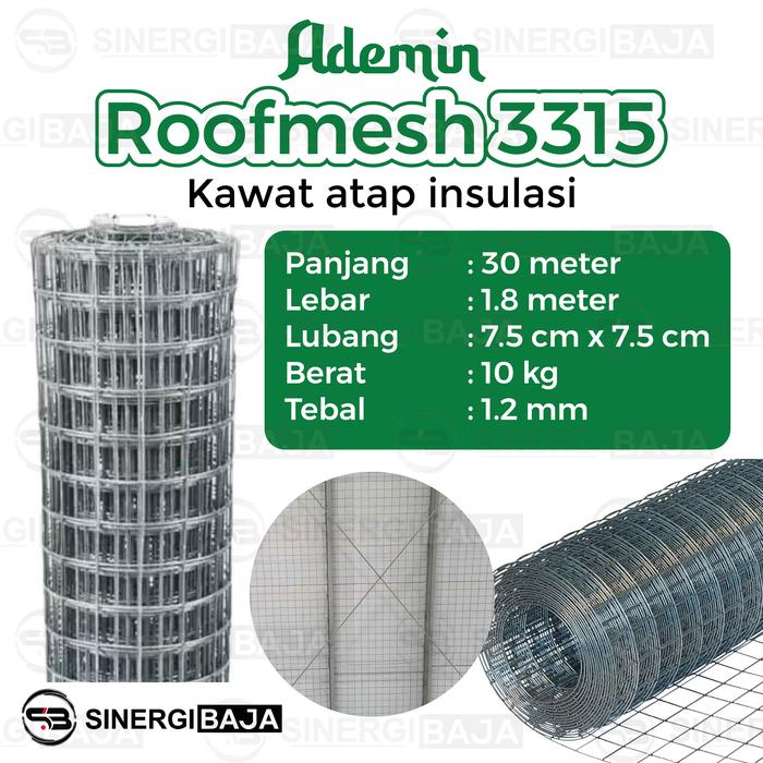 Jual Roofmesh 3315 - Kawat Atap Insulasi Penyangga Aluminium Tebal 1.2 ...