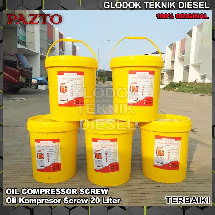Jual Pazto Oli Khusus Kompresor Angin Screw ISO VG 461 PAIL 20 LITER ...