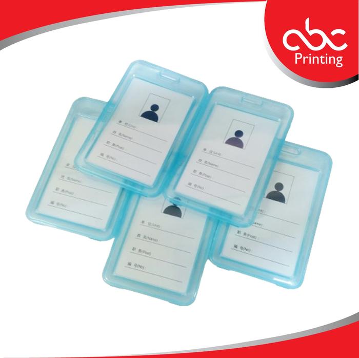 Jual Casing ID Card Holder Plastik 2 Muka tranparant - Biru - Jakarta ...