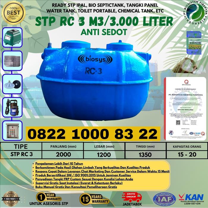Jual Septic Tank STP RC 3 M3/3.000 liter, Sepiteng - Biosys - Biofilter - Biotank - STP IPAL ...