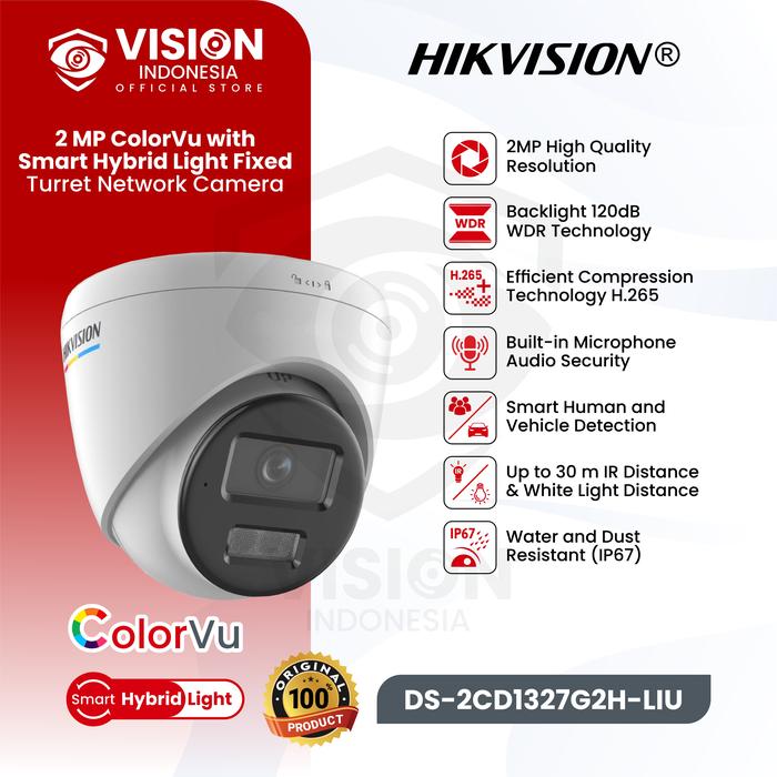 Jual HIKVISION DS-2CD1327G2H-LIU 2 MP ColorVu Audio Smart Hybrid Light - Jakarta Utara - VISION ...