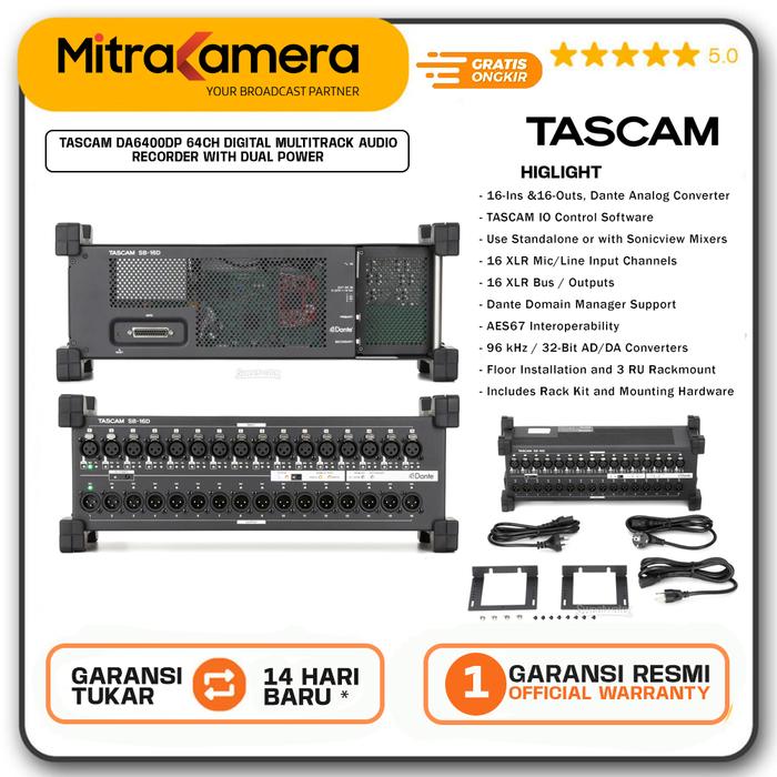 Promo TASCAM SB-16D 16-input/16-output Dante Stage Box Cicil 0% 3x ...