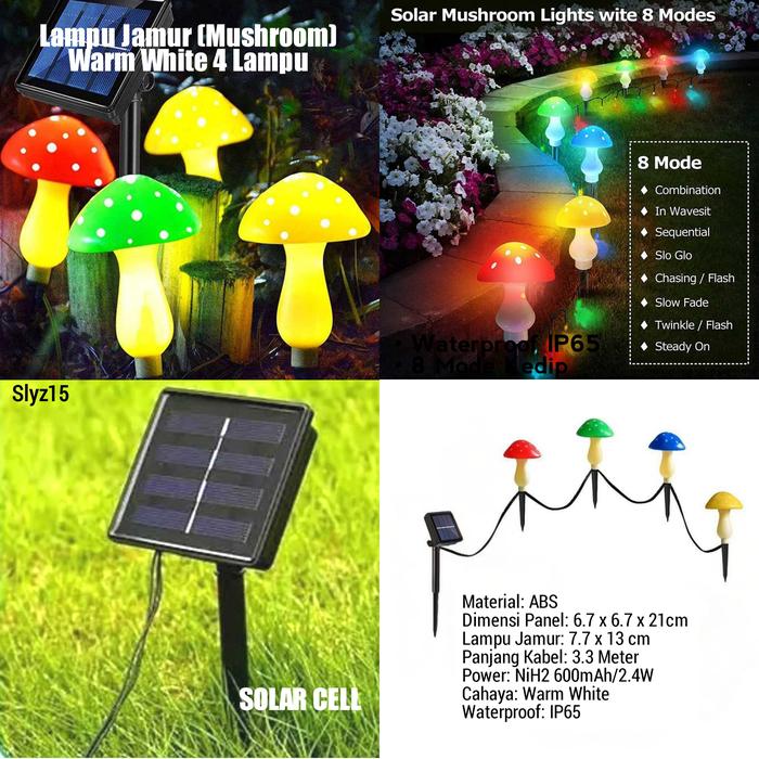 Jual Lampu Led Hiasan 17 Agustusan Outdoor Lampion/Jamur Power Baterai ...