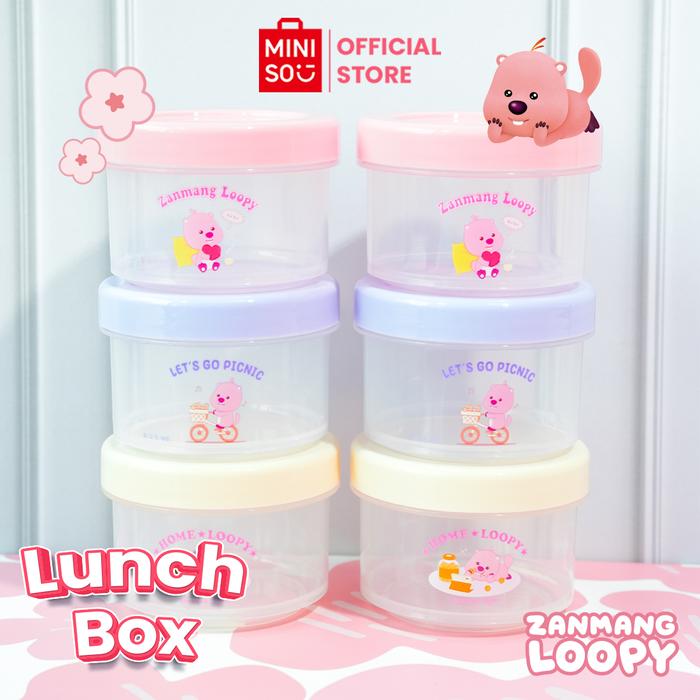 Promo Miniso x ZANMANG Loopy Collection Lunch Box Bento Box 3-Piece Set ...