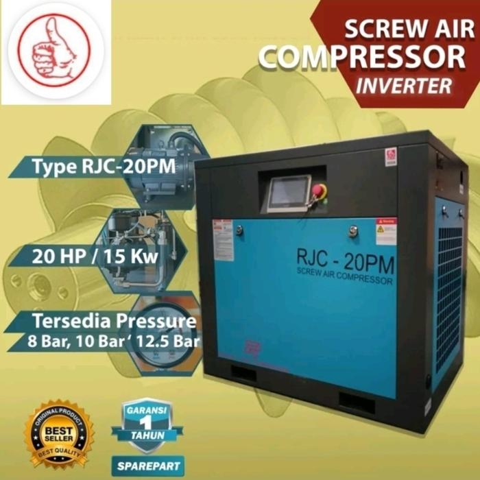 Jual kompresor angin 20 hp Inverter Kompresor Udara Screw 15 kw ...